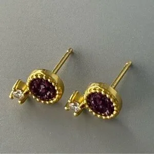 Martin Pere | Jewelry | 4k Gold Vermeil Purpurite Earrings | Poshmark